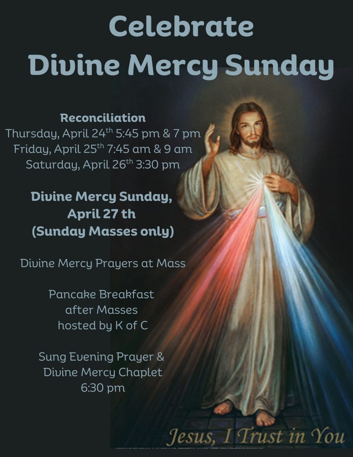 Divine Mercy Sunday Celebrations – St. John Vianney Catholic Church