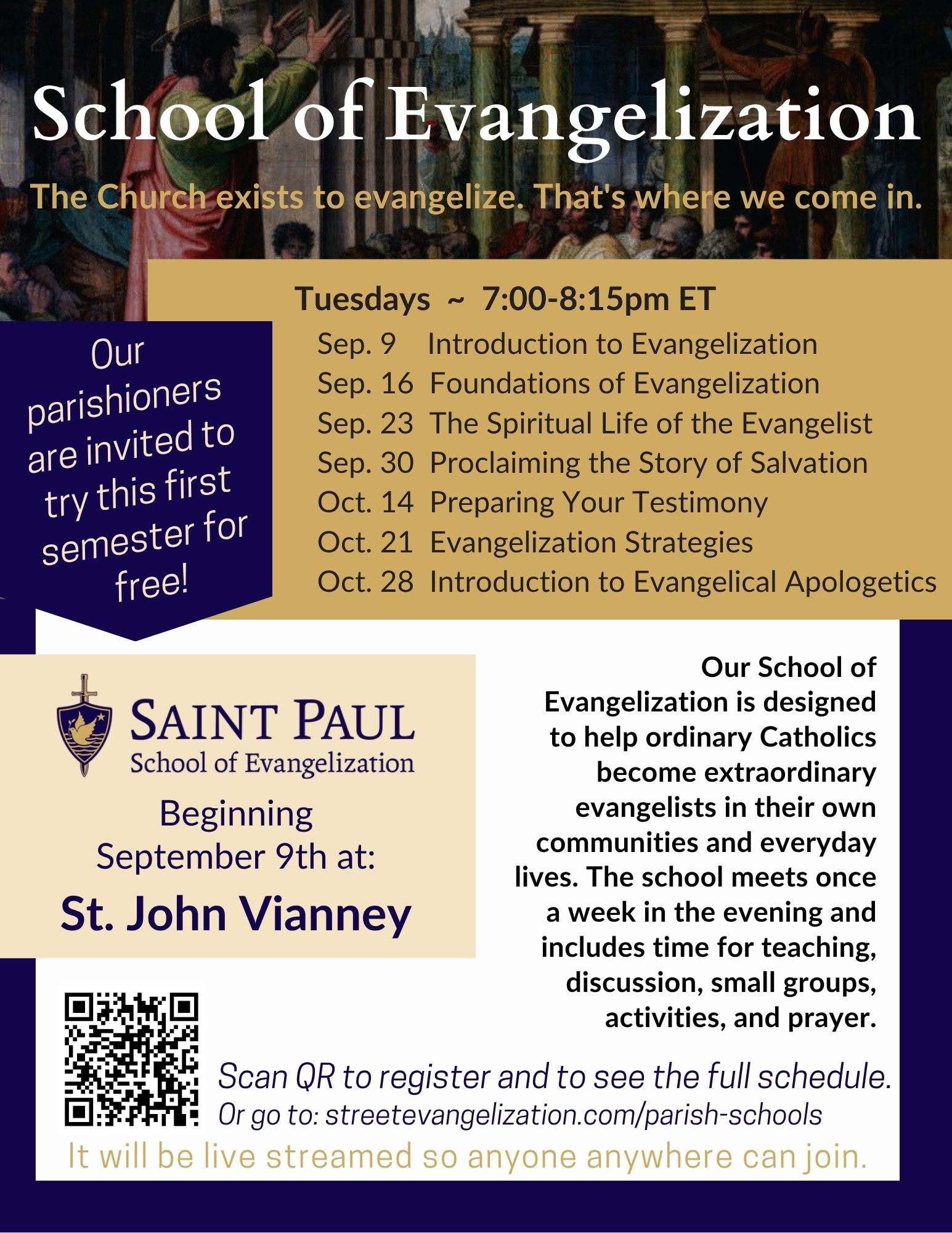 St. Paul Street Evangelization – St. John Vianney Catholic Church